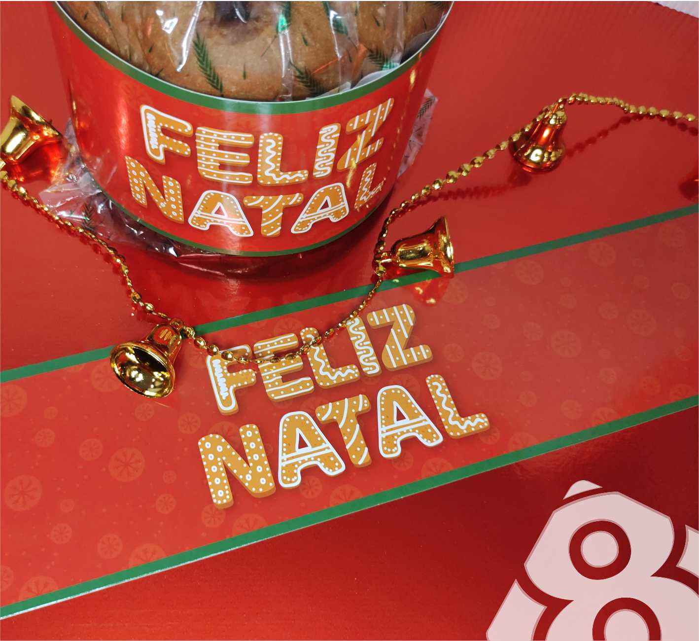 Cinta Para Panetone Feliz Natal Formato 8 Gráfica Online